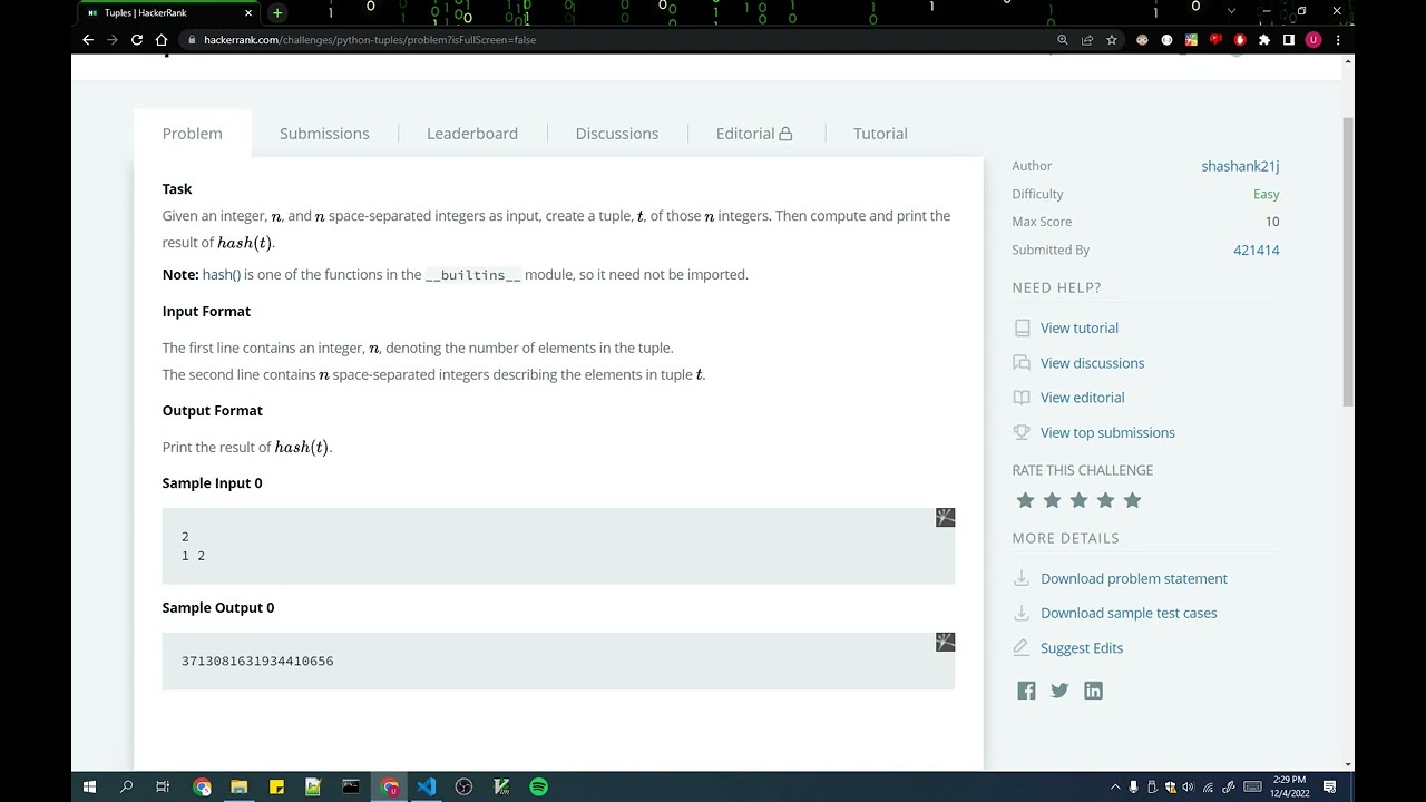 HackerRank Python Problem 