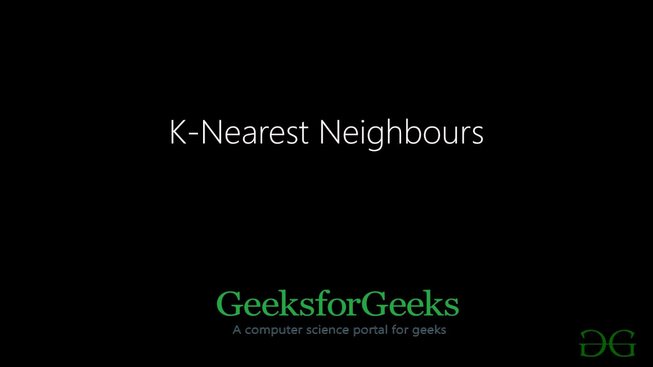 K-Nearest Neighbours | GeeksforGeeks