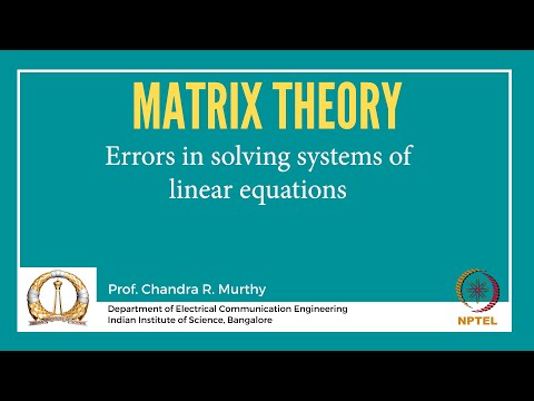Errors in solving systems of linear equations