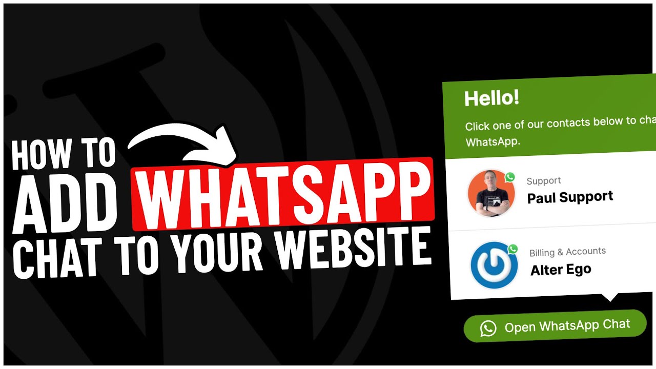 How To Add WhatsApp Chat To Your Website Fast! SocialChat