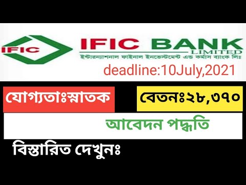 IFIC Bank Circular,2021||Details Application Process