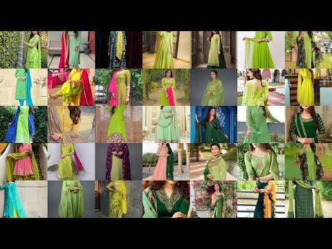 π50+Green color suit design/Different types of green dresses ideas/latest punjabi suits/punjabisuits