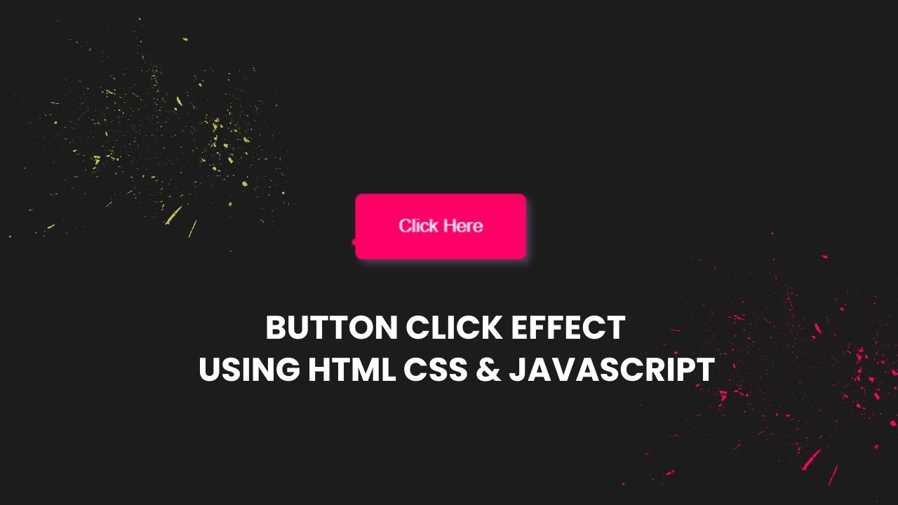 Button Effect Onclick Using JavaScript | Button Click Animation