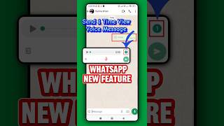 Sending View Once Voice Messages on WhatsApp | view once voice message on Whatsapp
