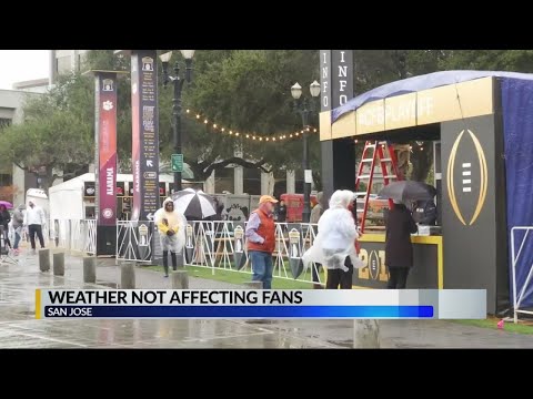 Weather not affecting fans in San Jose, Calif.