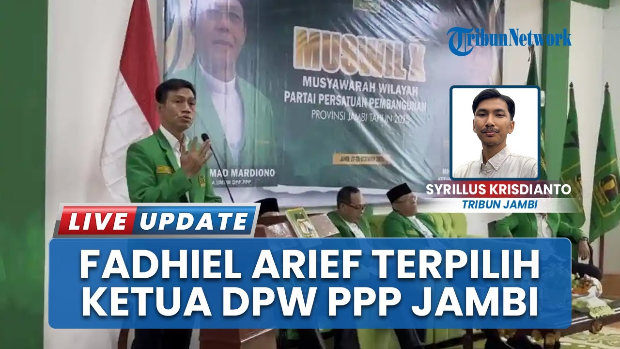 Resmi! Fadhiel Arief Terpilih Jadi Ketua DPW PPP Provinsi Jambi Tahun ...