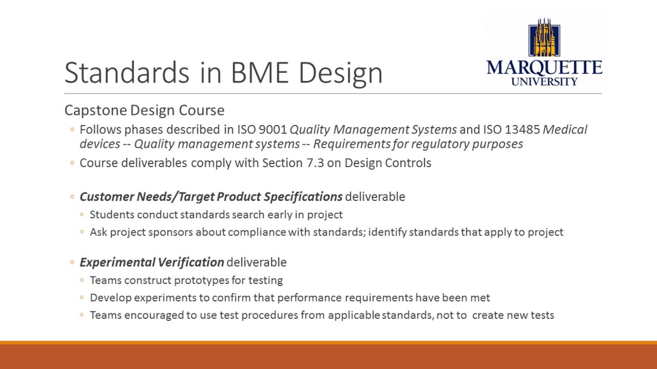 Design Standards for Biomedical Engineering