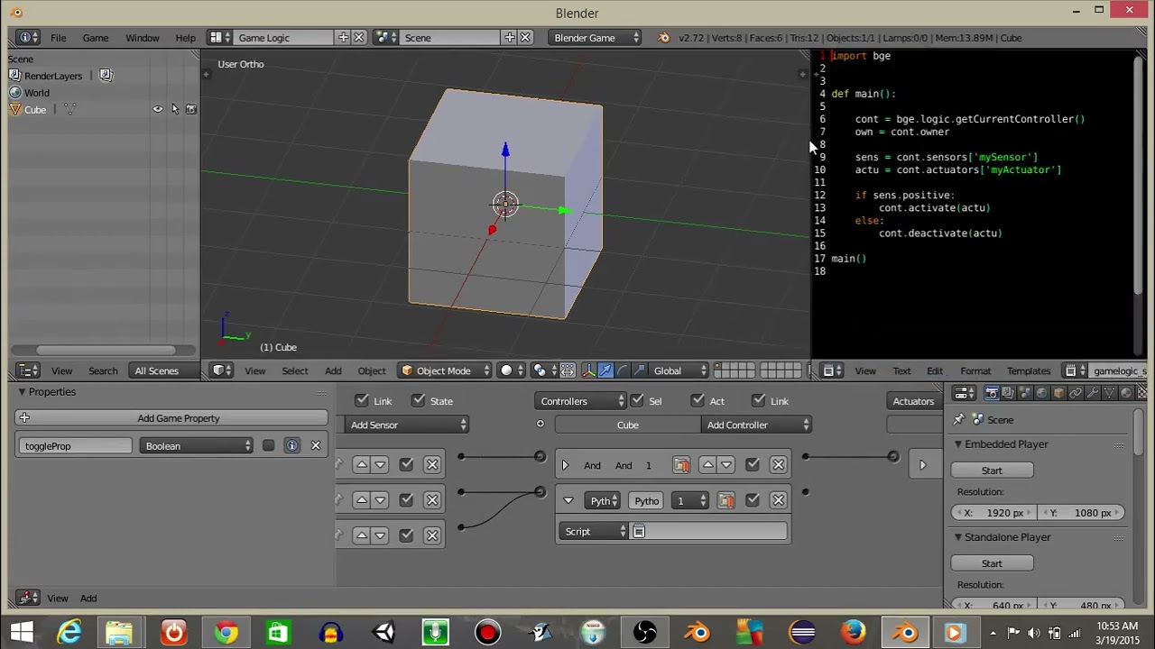 UPBGE - Ray Sensor Range Python