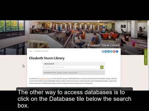 Using Library Databases