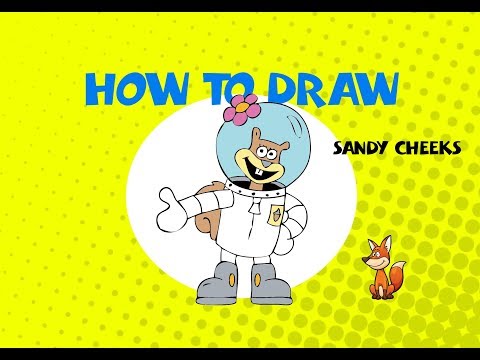 How to draw Sandy Cheeks from Sponge Bob Square Pants – DRAWING LESSON ...