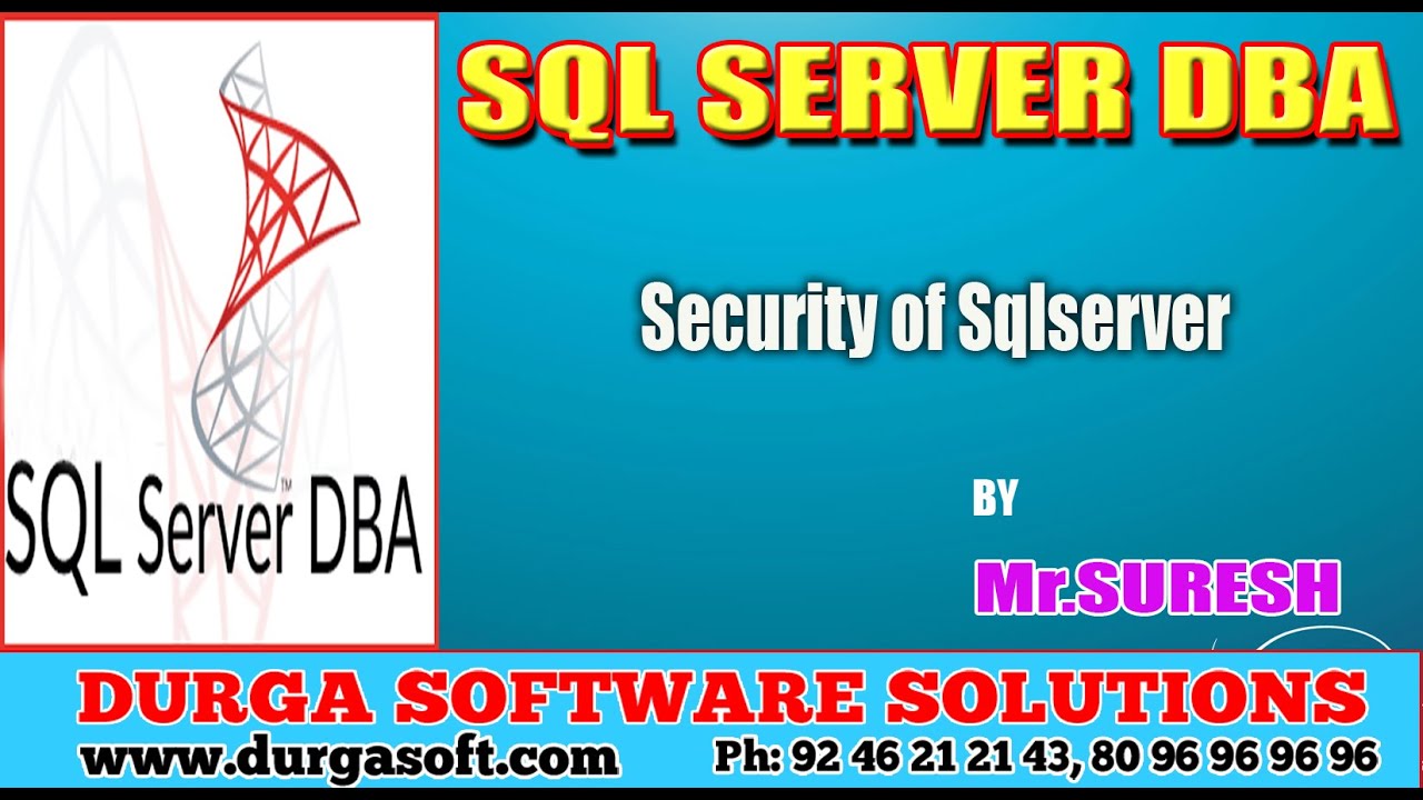 Sqlserver DBA || Security of Sqlserver