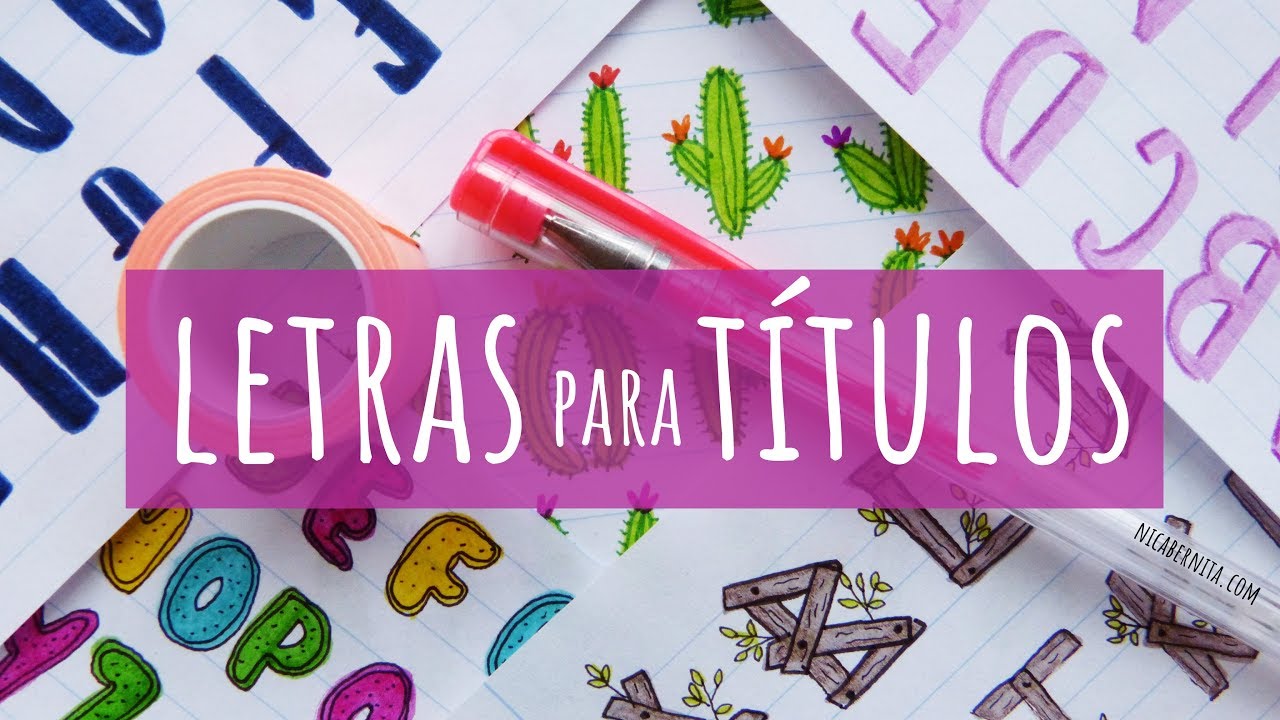 6 TIPOS DE LETRAS PARA DECORAR APUNTES, CUADERNOS O CARTELES 😍 CÓMO HACER LETRAS BONITAS Y FÁCILES