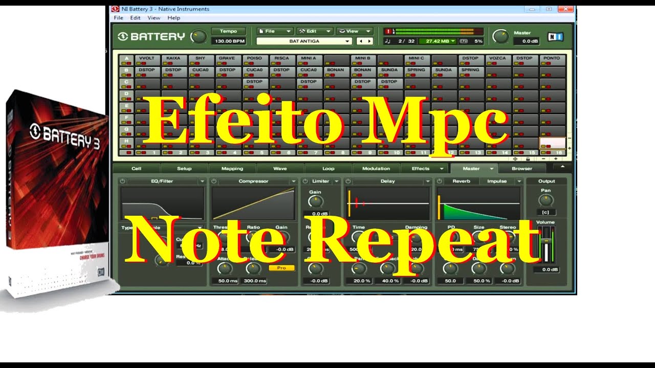 Battery 3 - Efeito Mpc - Note Repeat