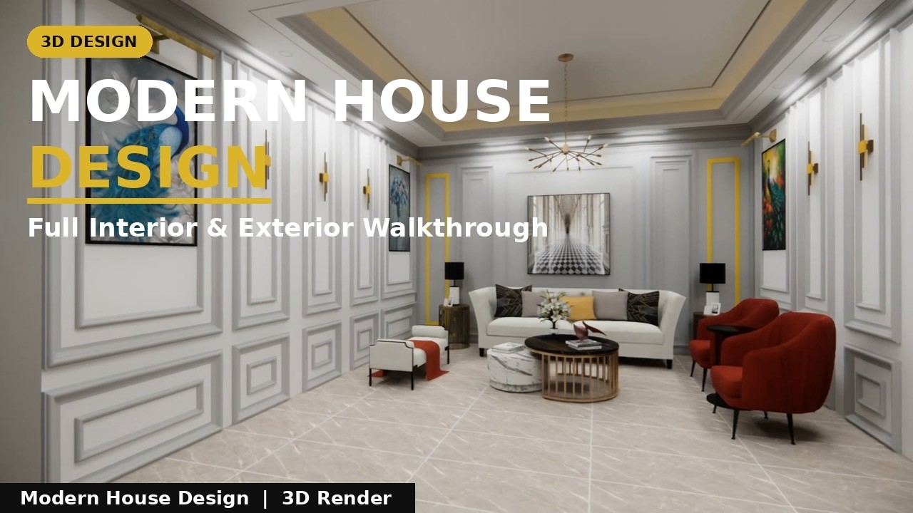 Modern House Design: Full Interior & Exterior Walkthrough
