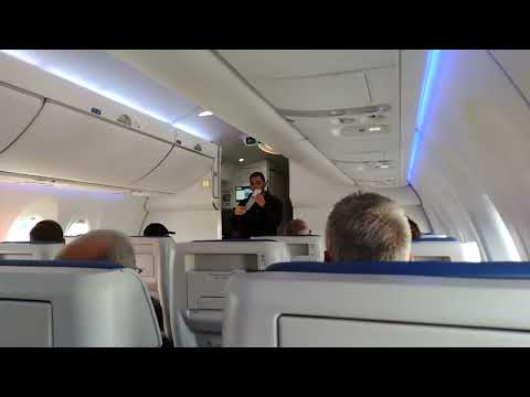 Breeze Airways safety talk before take off