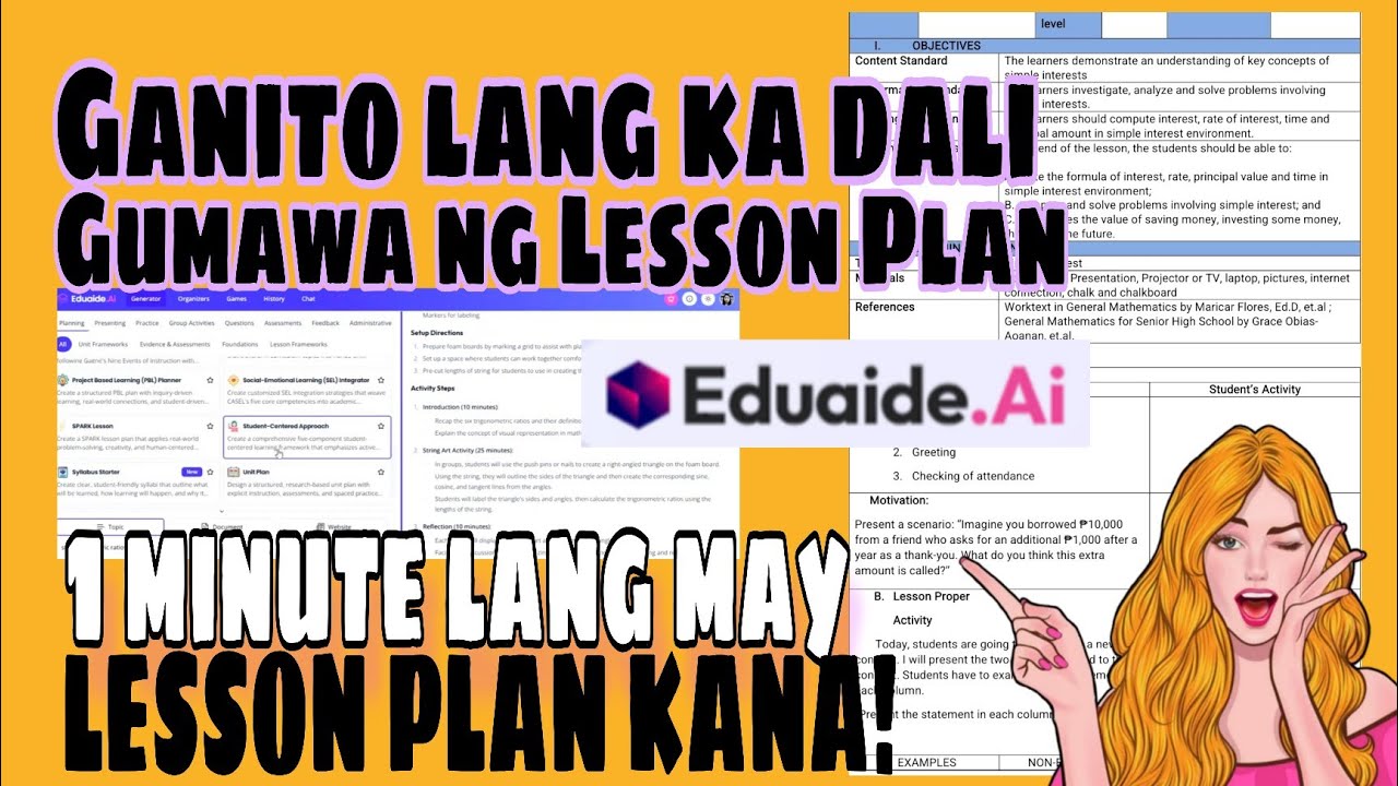 LESSON PLAN GENERATOR | EDUADE.AI