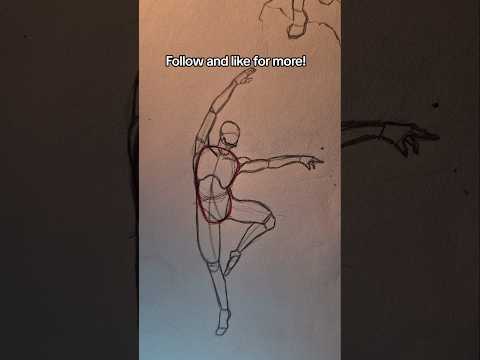 How to draw dynamic poses using the bean method #howtodraw #pose #drawing #drawingtutorial