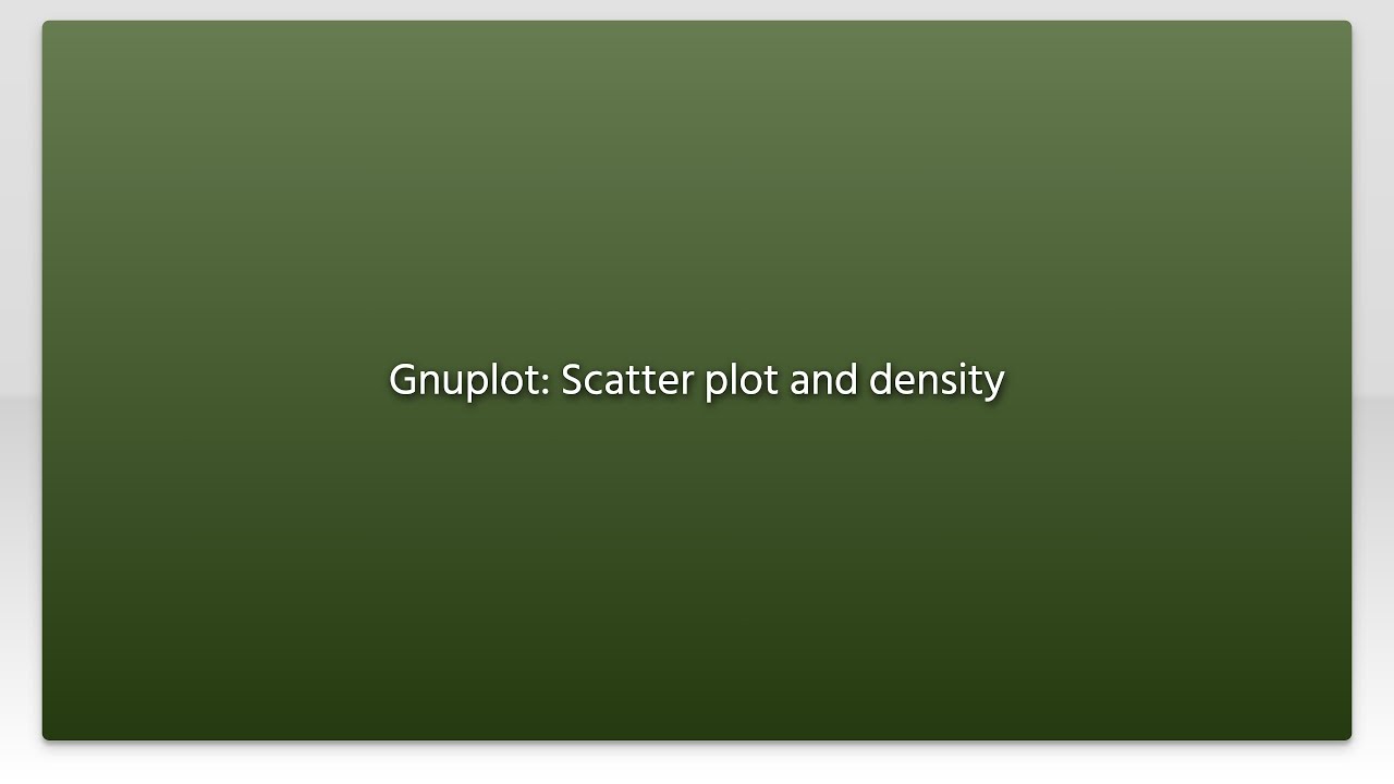 Gnuplot: Scatter plot and density