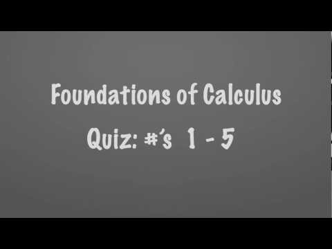 Foundations of Calculus Quiz: 1-5 (KristaKingMath)