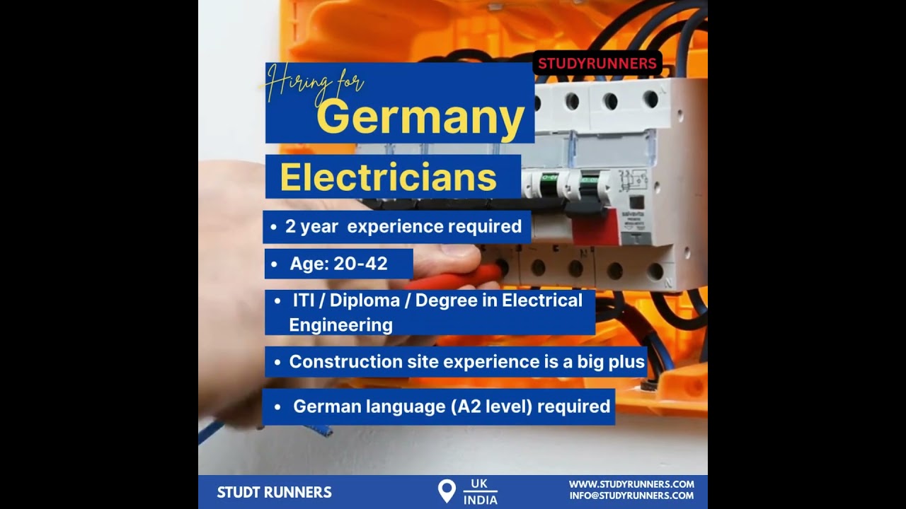 🔌 Electricians Wanted in Germany! 🇩🇪