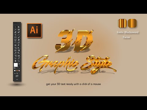 3D Adobe illustrator Graphic Style - different colors & Styles.