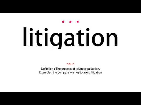 How to pronounce litigation - Vocab Today