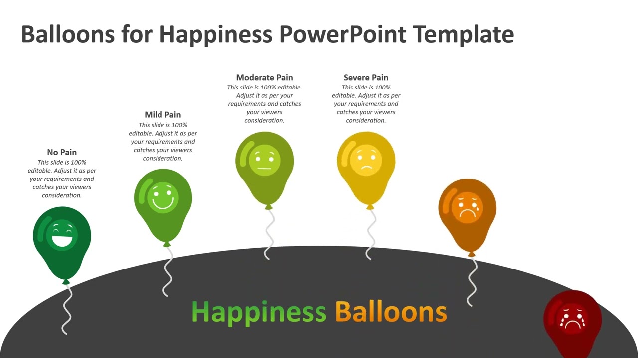 Balloons for Happiness PowerPoint Template | Kridha Graphics