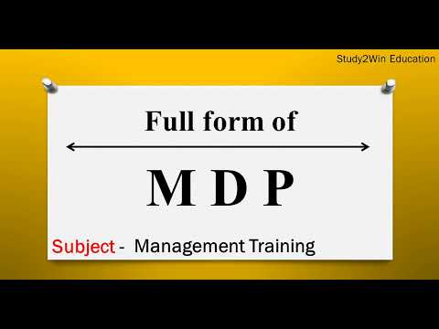 MDP ka full form | Full form of MDP in English | Subject - management training