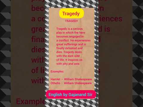 Tragedy | Tragedy play | Definition of Tragedy | What is Tragedy | Literary terms | Tragedy drama |