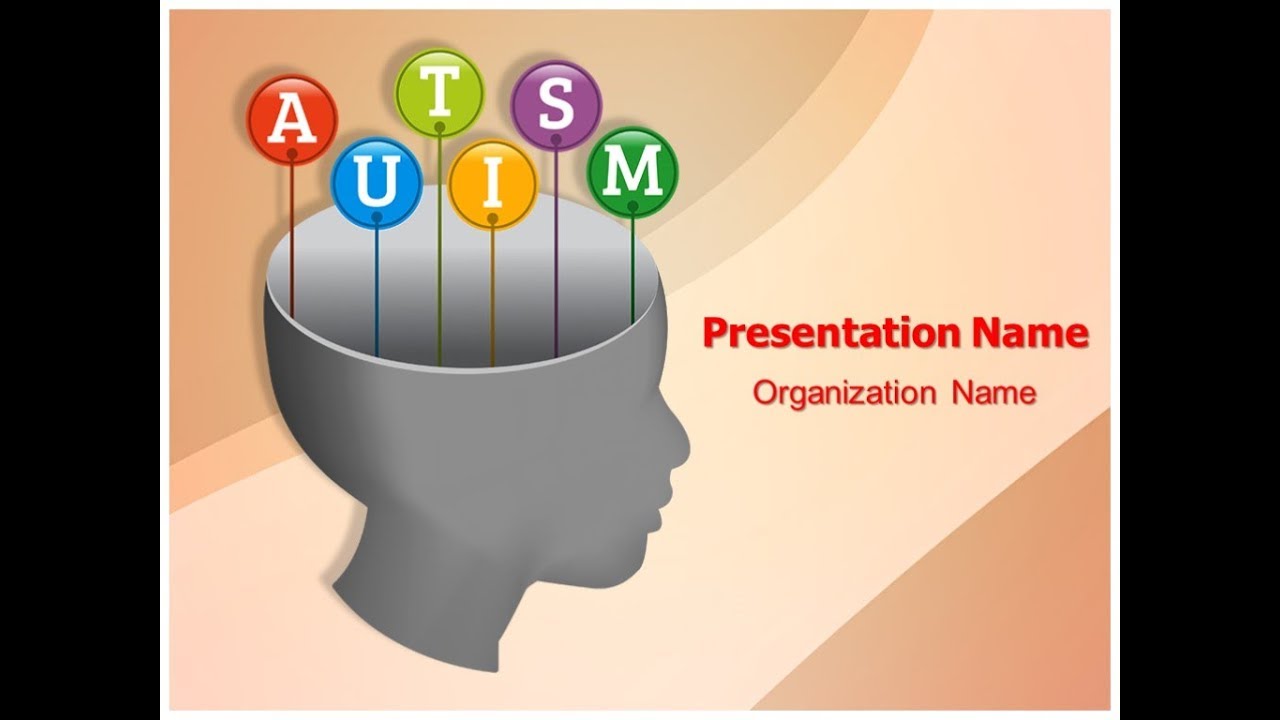 Autism Head Medical PowerPoint PPT Template | thetemplatewizard.com