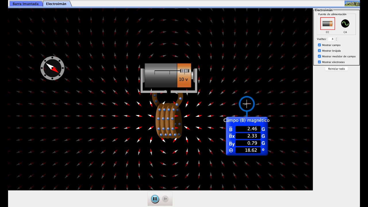 Laboratorio virtual de Física | Electromagnetismo | Práctica 5 Características del electromagnetismo