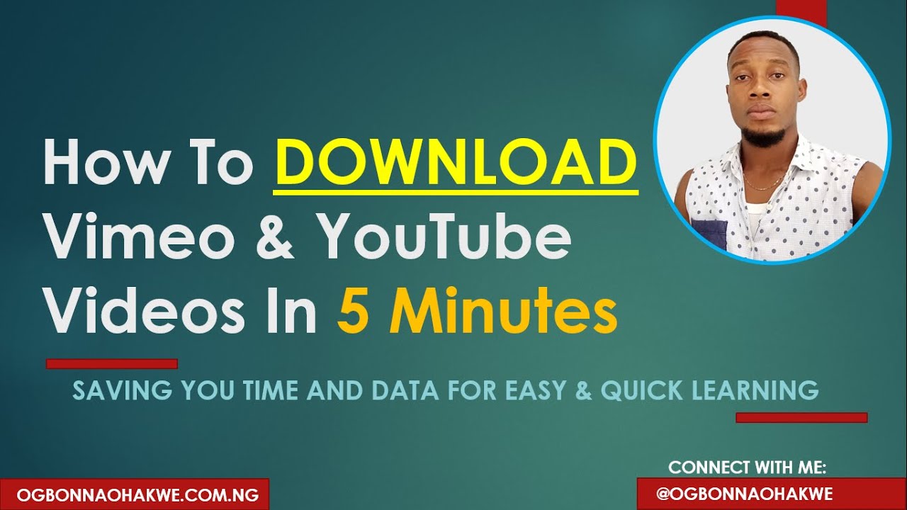 Learn How To Download YouTube And Vimeo Video In Less Than 2 Minutes