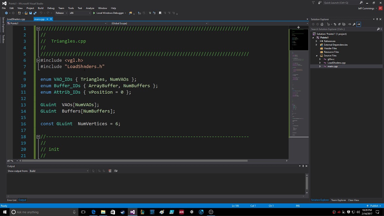 OpenGL Programming Guide Chapter 1 Triangles