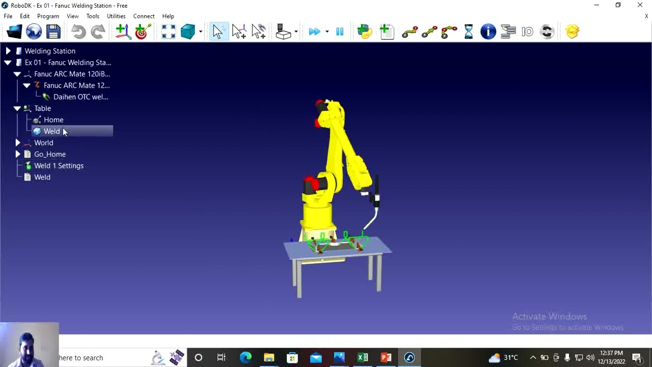 A&R Week 10 session 4 example 2 Simple robot welding simulation using RoboDK Simulation software