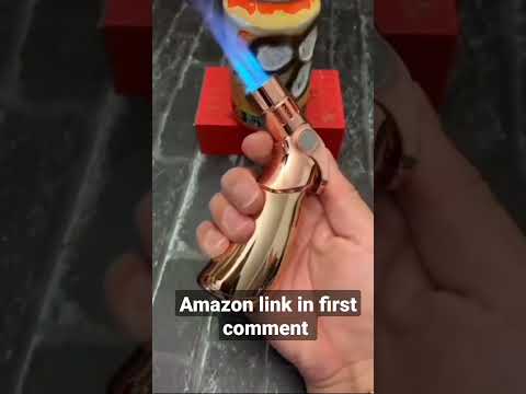 Torch Lighter 4 Jet Flame Refillable Butane Cigar Lighter Adjustable Windproof Lighters