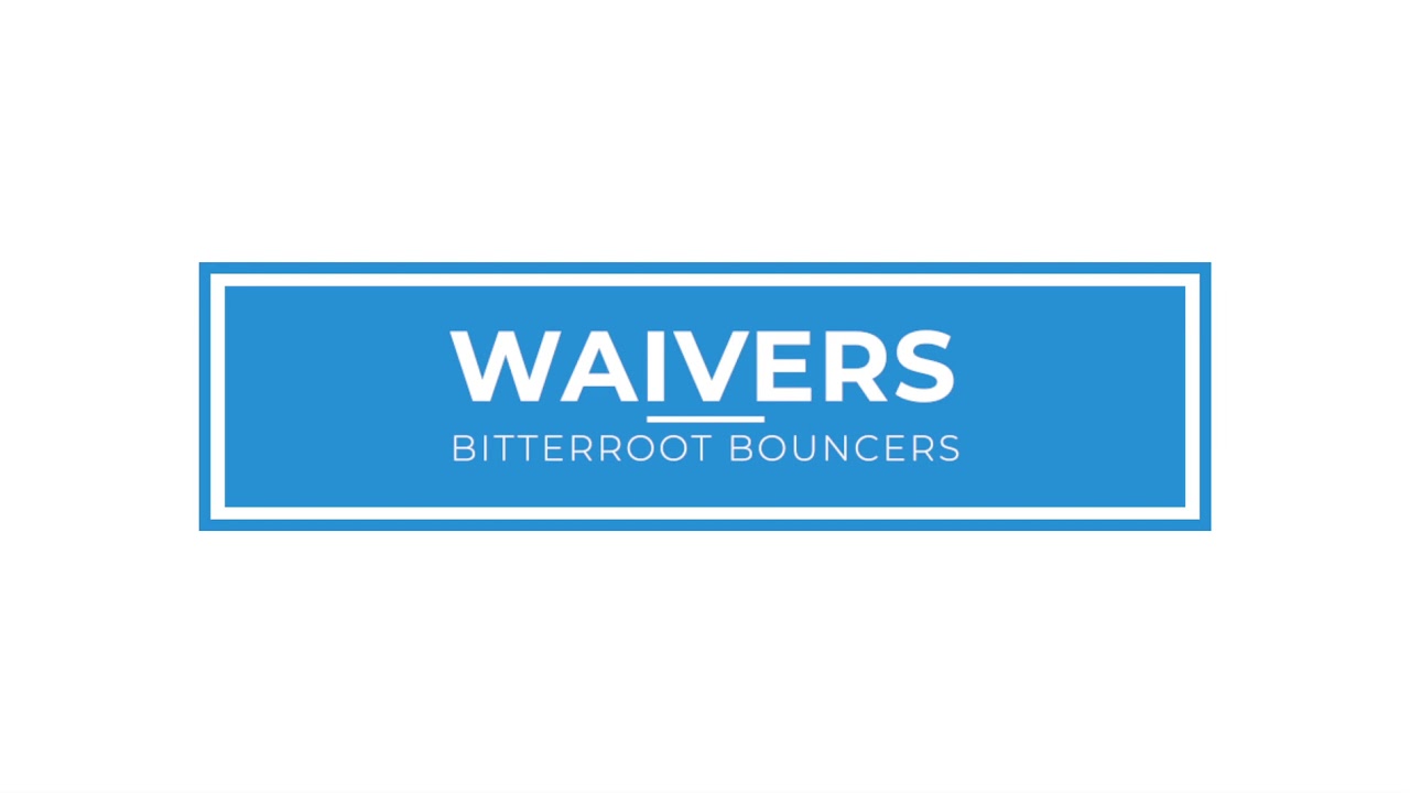 Filling out a Waiver for Bitterroot Bouncers