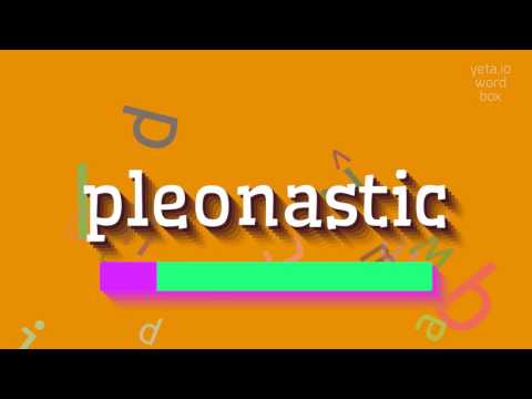 How to say "pleonastic"! (High Quality Voices)