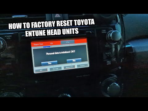 How to factory hard reset a Toyota Entune head unit.