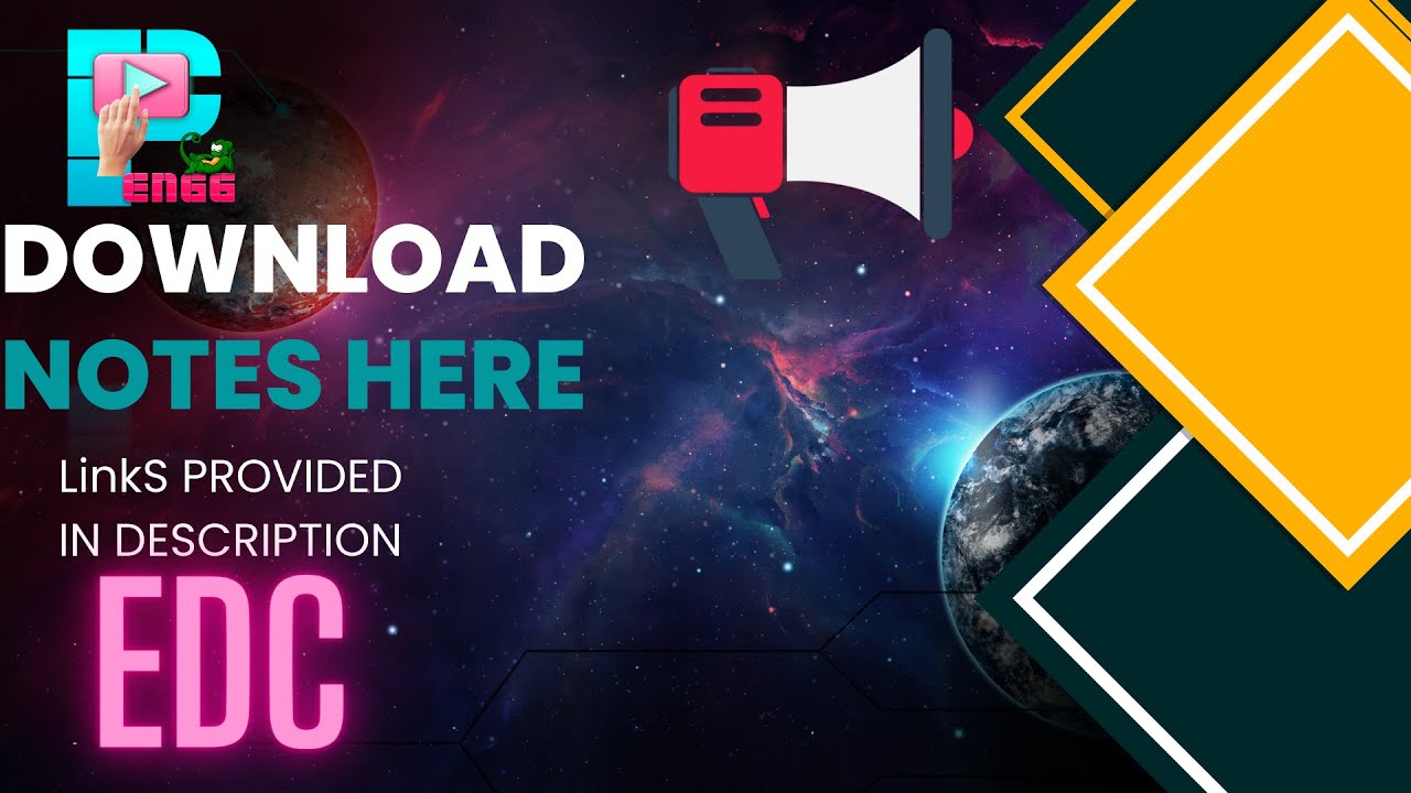 EDC :Notes PDF & Playlist LINK are in the description