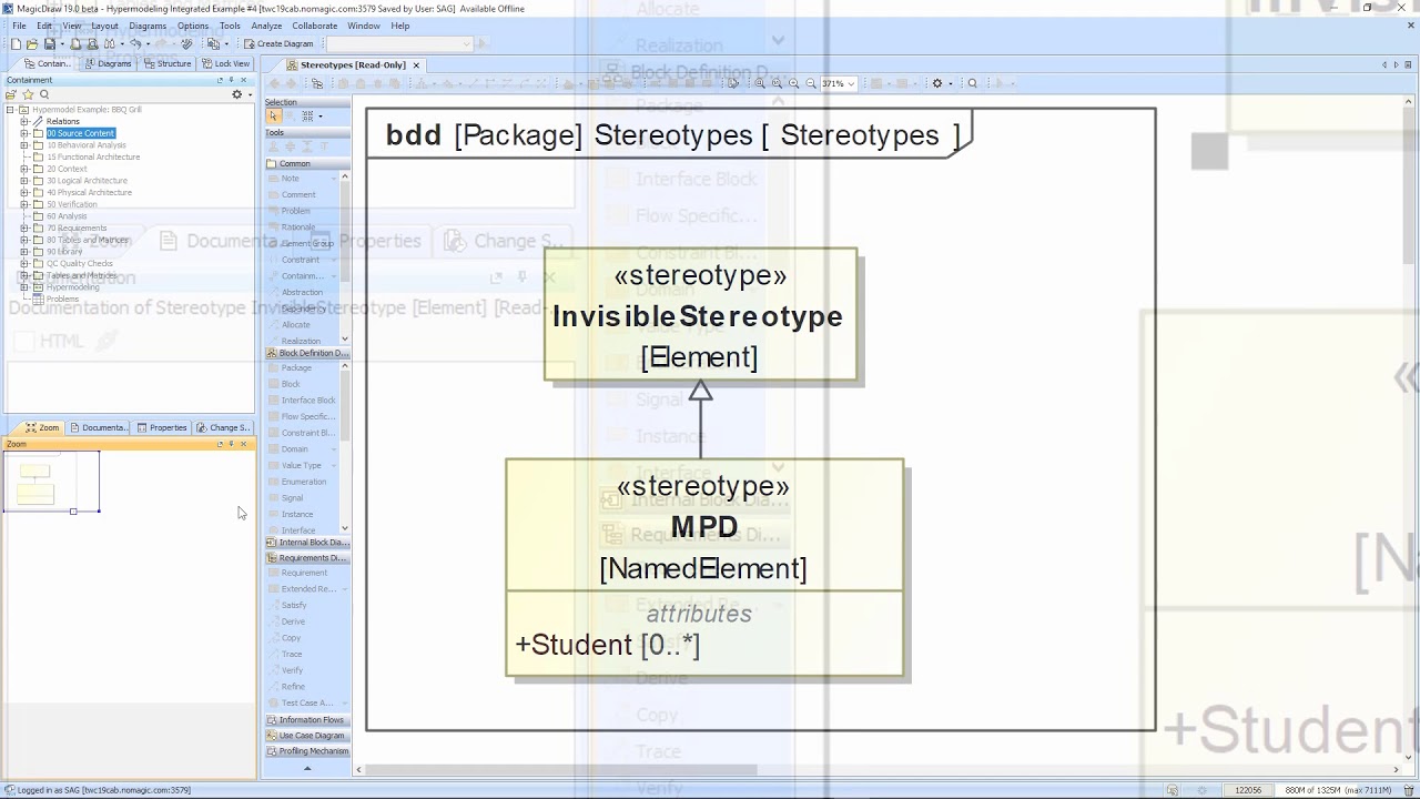 MagicDraw User Interface: Other Windows