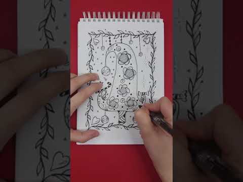 Shorts#How to draw Christmas#Tree# draw#Zentangle Art#Christmas #doodling#doodles#zentangleart#easy