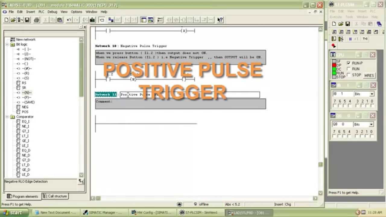 Tutorial of Siemens step 7 PLC programming using simatic manager :  Bit Logics
