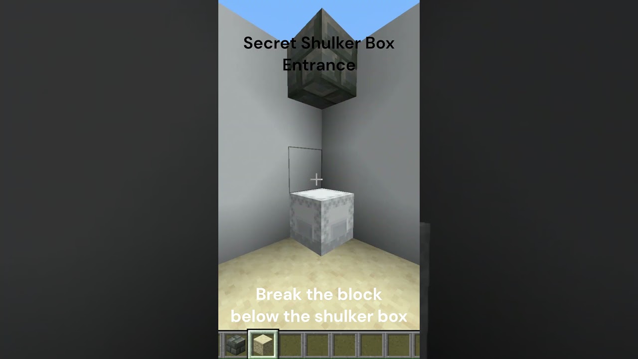 Secret Shulker Box Entrance in Minecraft #shorts #minecraft #tutorial #secretbase #shulker