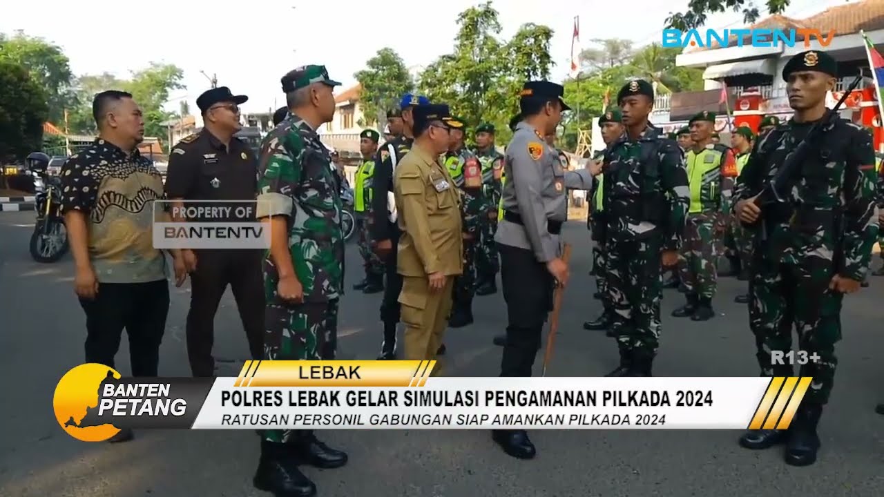 POLRES LEBAK GELAR SIMULASI PENGAMANAN PILKADA 2024