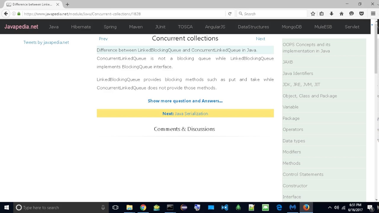 Difference between LinkedBlockingQueue and ConcurrentLinkedQueue in Java. | javapedia.net