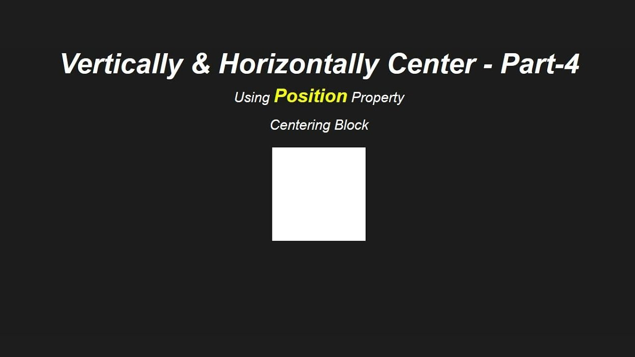 Vertically & Horizontally Center part-4