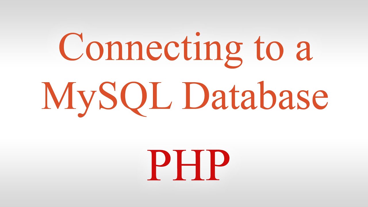 PHP Tutorial #1 - Connecting to a MySQL Database & Displaying Records on a Web Page [MySQL Tutorial]