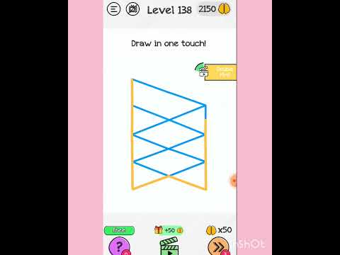 Braindom : Brain Games test:new #Level138 #Draw in one touchGameplay walkthrough