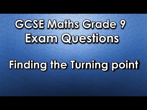 GCSE Maths 9-1: Grade 9 Exam Question - Finding Turning Points