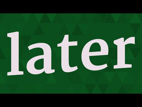 LATER pronunciation โข How to pronounce LATER